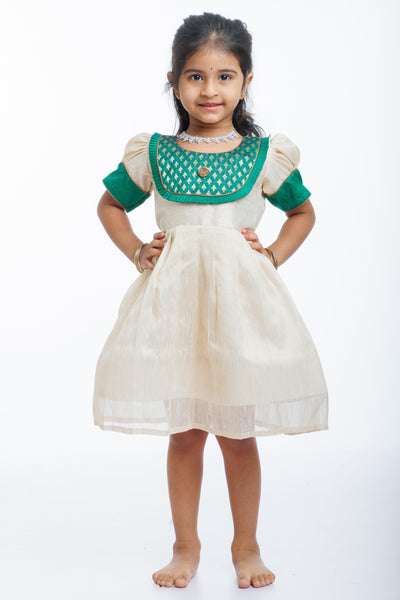 South Indian Kanchipuram Ethnic Pattu Frocks Silk Gown Online | Nesavu ...