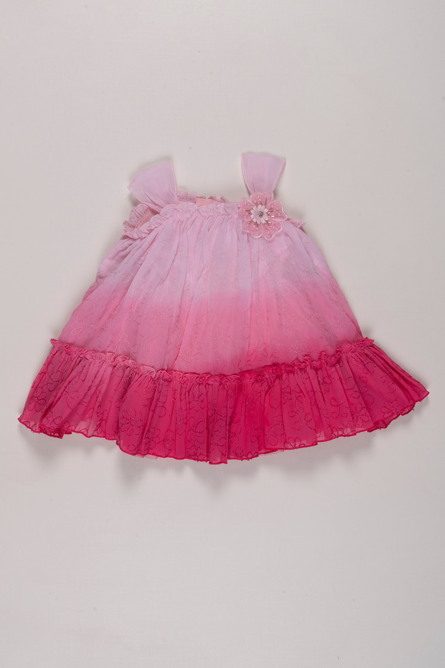 Girls Pink Party Frock | Sparkly Tulle Dress for Kids | The Nesavu ...