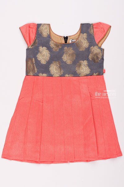 South Indian Kanchipuram Ethnic Pattu Frocks Silk Gown Online | Nesavu ...