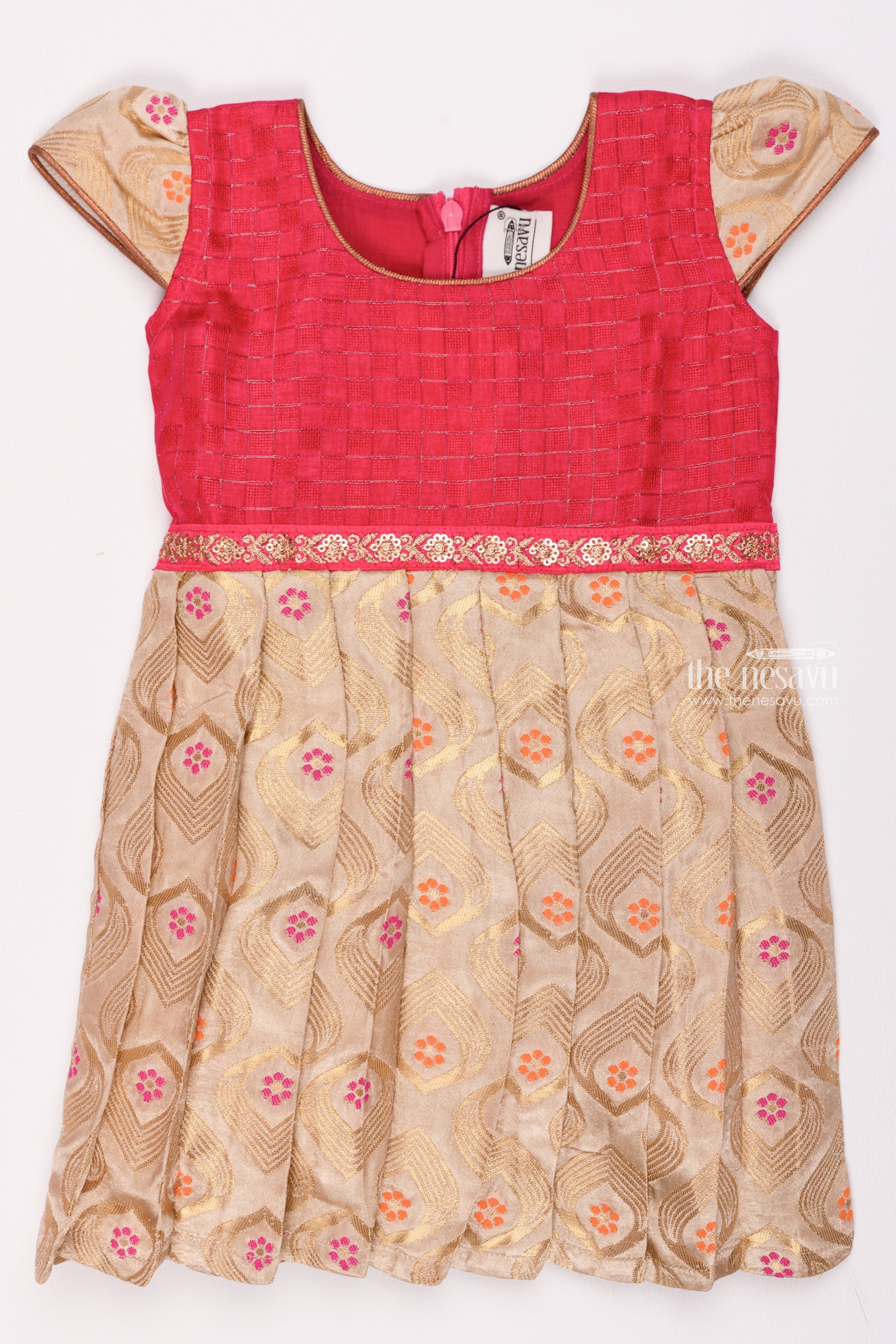 Floral Designer Dress | Latest Design Silk Frock for Girls | The Nesavu ...