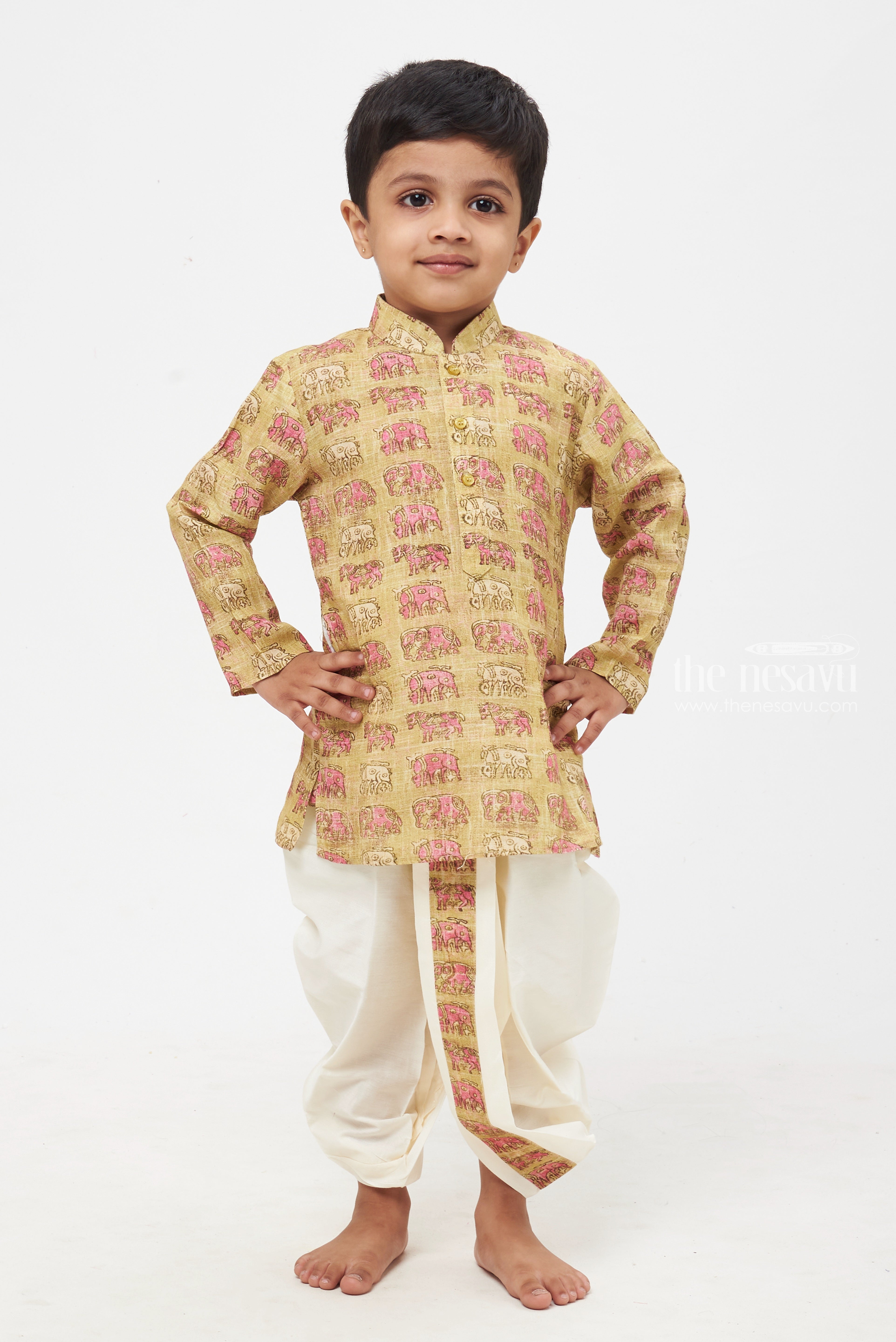 Handcrafted Boys Dhoti Kurta | Exclusive Ethnic Collection | The Nesavu ...