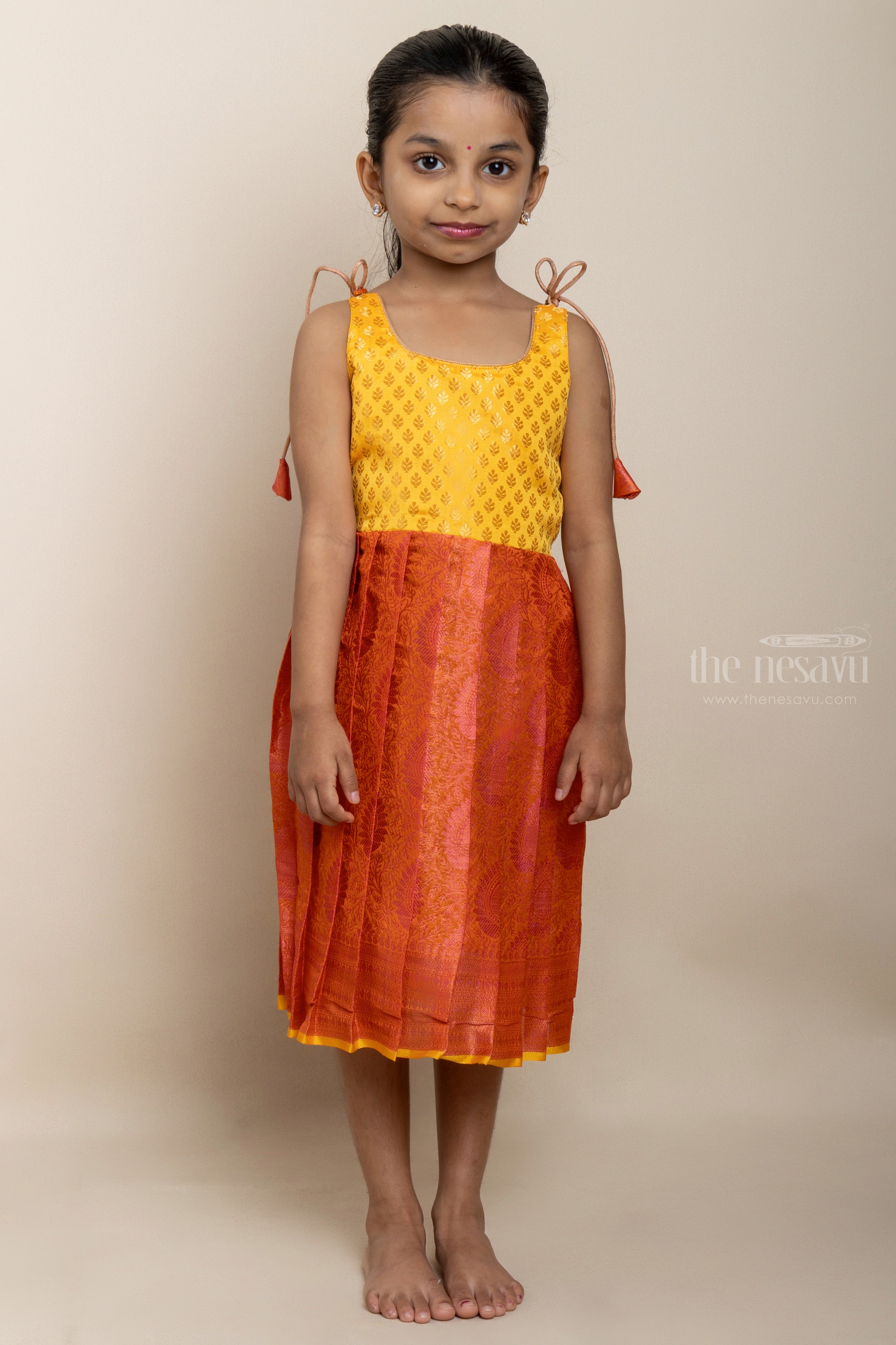 Designer Silk Tie-Up Gown For Girls | Latest Festive Wear Collection ...