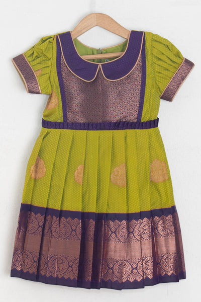 South Indian Kanchipuram Ethnic Pattu Frocks Silk Gown Online | Nesavu# ...